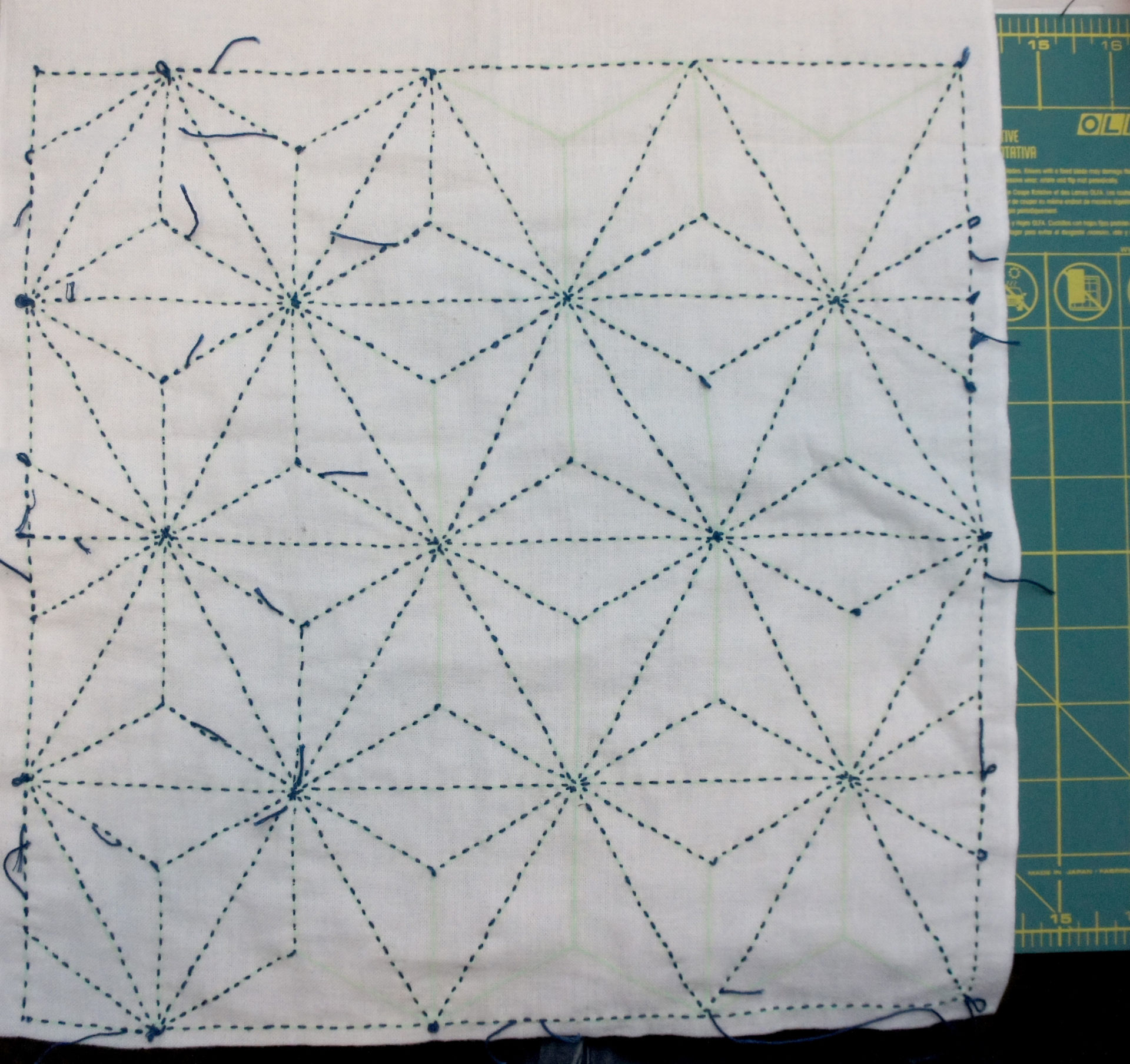 Sashiko Asanoha Fukin | How to Sashiko in Order